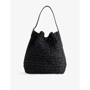TOTEME Raffia Tote Bag - Black