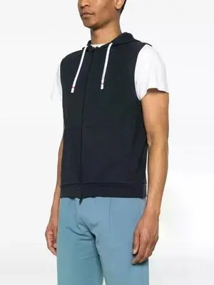 KIRED Zip-up Sleeveless Hoodie - Blue