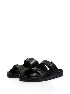 AMI Paris Buckle-strap Sandals - Black