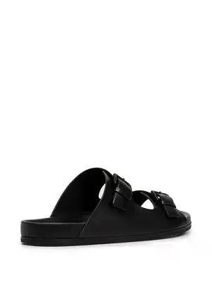 AMI Paris Buckle-strap Sandals - Black