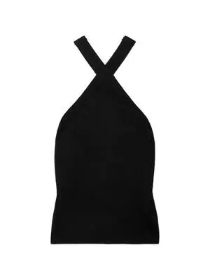 NILI LOTAN Helena Halterneck Tank Top - Black
