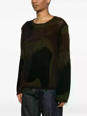 Our Legacy Camouflage Knitted Sweater - Brown
