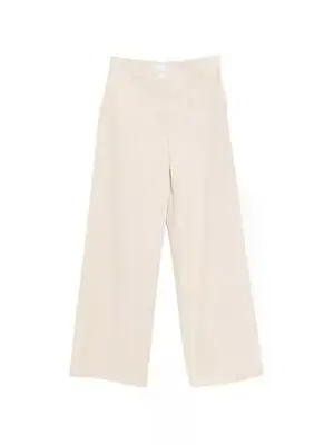 VIA MASINI 80 Wide-leg Trousers - Neutrals