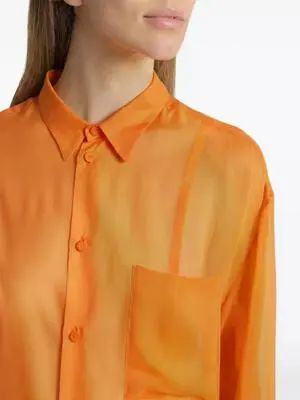 Alberta Ferretti Sheer Pocket Blouse