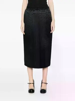 Comme Des Garçons Pleated Midi Skirt