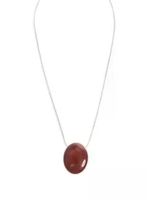 Lié Studio Julia Necklace With Mookaite Gemstone Clasp Fastening - Silver