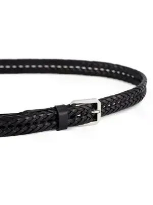 TOM FORD Braided Leather Belt - Black