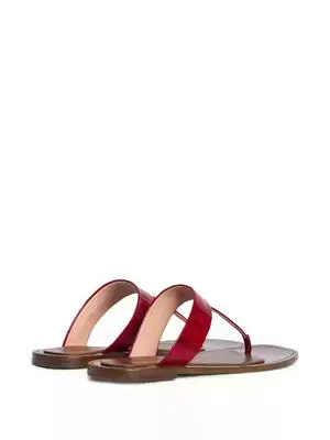 Alberta Ferretti Toe Post Flat Sandals - Red