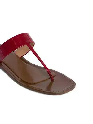 Alberta Ferretti Toe Post Flat Sandals - Red