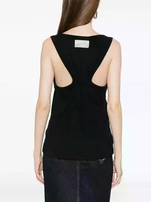 Victoria Beckham Sleeveless Round Neck Top - Black