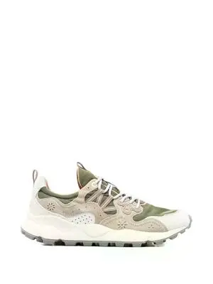 FLOWER MOUNTAIN Yamano 3 Nubuck Leather Sneakers - Green