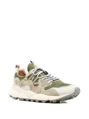 FLOWER MOUNTAIN Yamano 3 Nubuck Leather Sneakers - Green