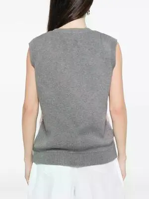 GANNI Floral Detail Knit Vest