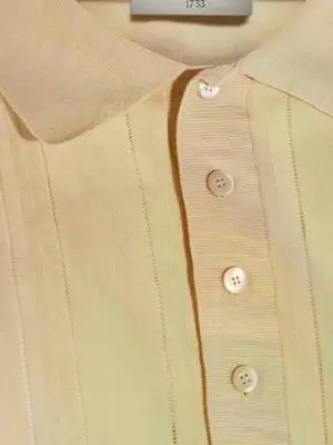PIACENZA CASHMERE 1733 Vertical-stripe Polo Shirt