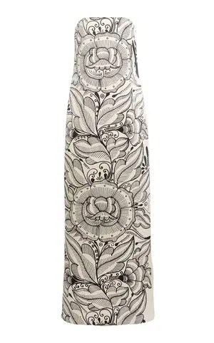 HEIRLOME X Rivera Strapless Silk Maxi Dress - Multi