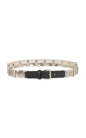Etro Metal And Leather Belt - Silver
