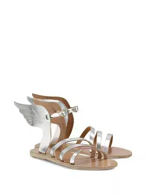 ANCIENT GREEK SANDALS Ikaria Winged Strap Sandals - Silver