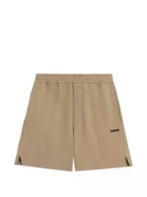 BARROW Logo Print Shorts - Brown