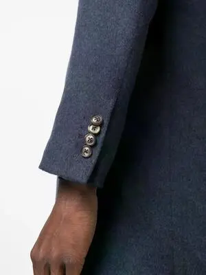 Canali Single-breasted Wool-blend Peacoat