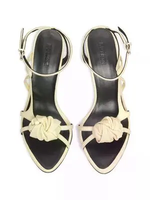 ROTATE BY BIRGER CHRISTENSEN Yellow Leather Knot Detail Sandals
