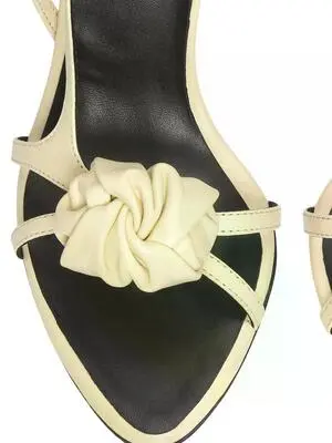 ROTATE BY BIRGER CHRISTENSEN Yellow Leather Knot Detail Sandals