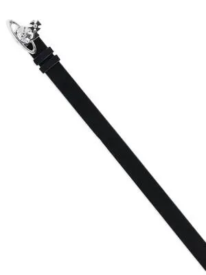 VIVIENNE WESTWOOD Orb-buckle Leather Belt - Black