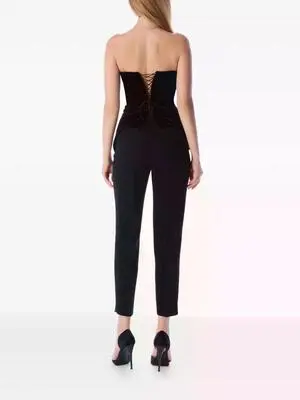 IMROSKA Velvet Sweetheart Neck Corset Top