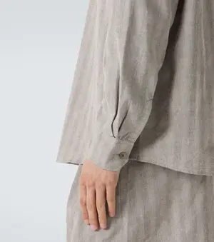 Our Legacy Above Striped Cotton And Linen-blend Shirt