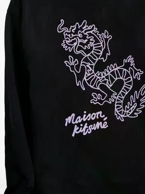 Maison Kitsuné Embroidered Dragon Crewneck Sweatshirt