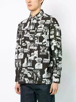 Maison Kitsuné Graphic-print Cotton Shirt