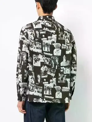 Maison Kitsuné Graphic-print Cotton Shirt