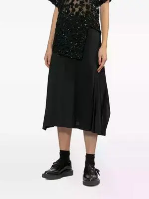 Junya Watanabe Flared Wrap Midi Skirt