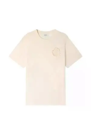 Sandro Cotton Crochet Flower T-shirt - Blue