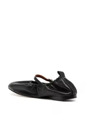 Maison Kitsuné Leather Ballerina Flats