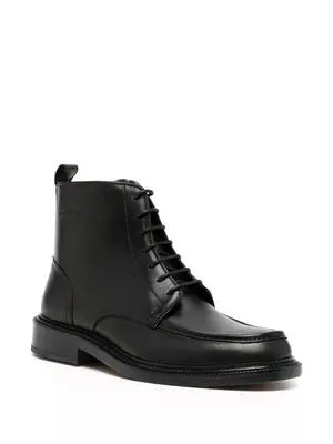 Maison Kitsuné Leather Lace-up Boots