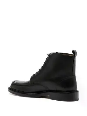 Maison Kitsuné Leather Lace-up Boots