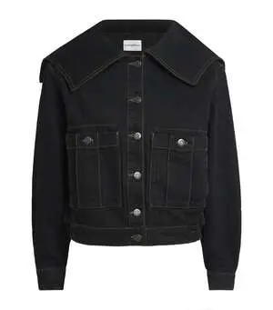 Claudie Pierlot Sailor Collar Denim Jacket - Black