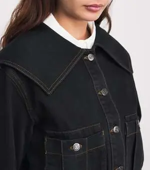 Claudie Pierlot Sailor Collar Denim Jacket