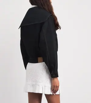 Claudie Pierlot Sailor Collar Denim Jacket