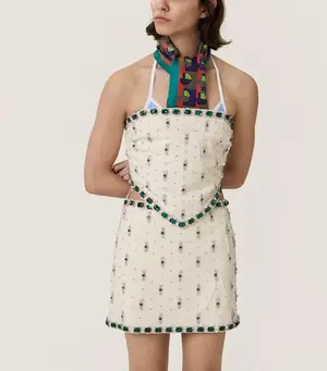 Miu Miu Embellished Cotton Top