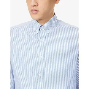 Dunhill Stripe Long-sleeve Cotton Shirt