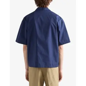 Prada Short-sleeved Technical Cotton Shirt - Blue
