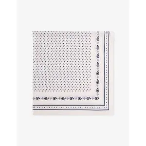 Maje Polka Dot-print Silk-twill Scarf - Ecru