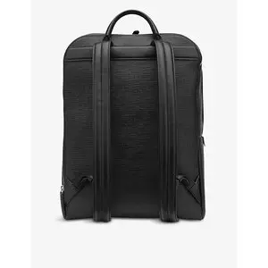 Smythson Panama Zip-around Leather Backpack - Black