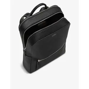 Smythson Panama Zip-around Leather Backpack - Black