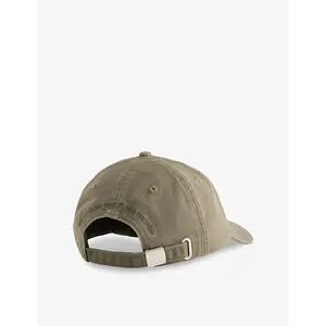 GANNI Washed Logo-embroidered Cotton-canvas Cap