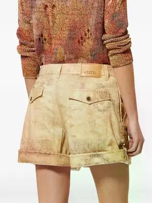 Isabel Marant Étoile Calissy Abstract-print Denim Shorts