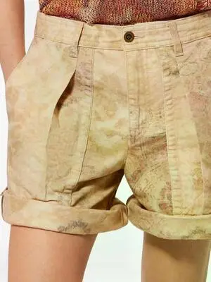Isabel Marant Étoile Calissy Abstract-print Denim Shorts