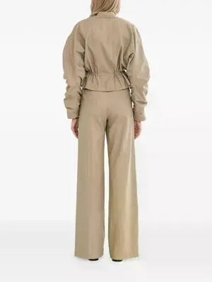 NISSA Wide Leg Pinstripe Trousers