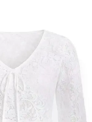 Michael Kors Lace V-neck Top - White